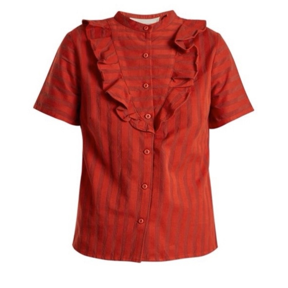 Ace & Jig Fiona Ruffle Trimmed Blouse - Gem